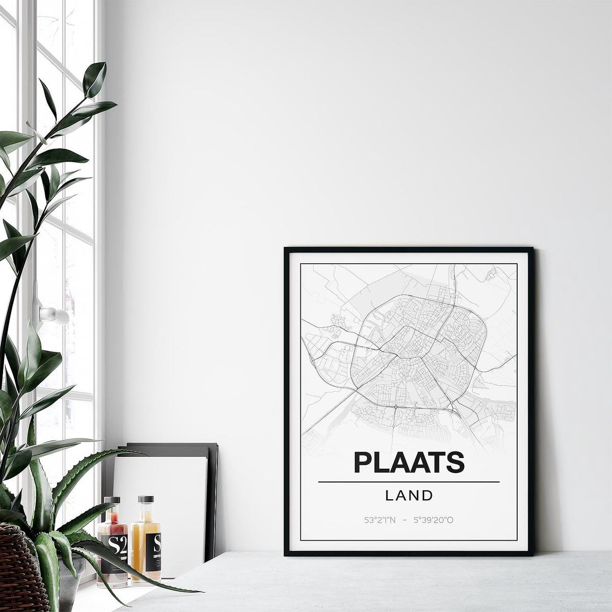 Poster/plattegrond SCHEVENINGEN - 30x40cm | bol.com