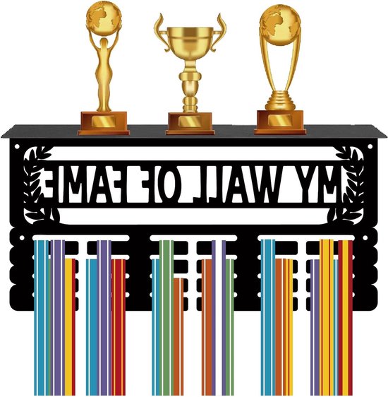 Medaille Trofee Houder Display met Plank Stand - 4 Rijen Wall Mount ...