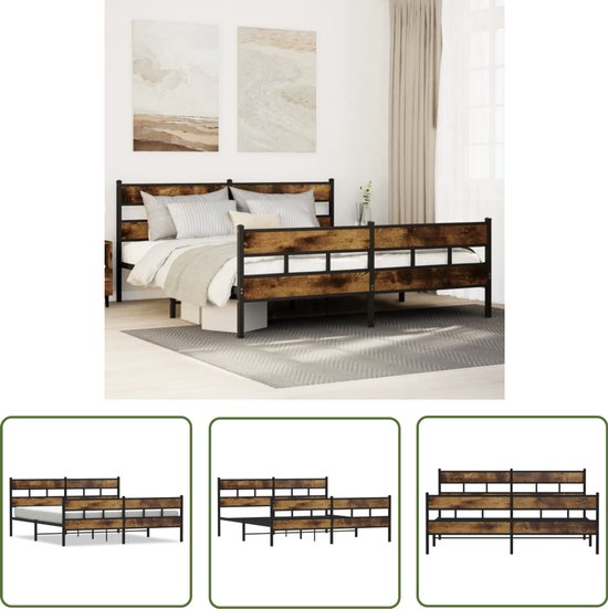 vidaXL Metalen Bed - Staal Bed Frame - Bedframe zonder matras metaal ...