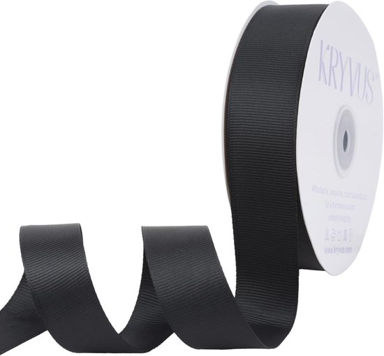 Zwart Grosgrain Lint 25 mm - Perfect voor Cadeauverpakking, Knutselen ...