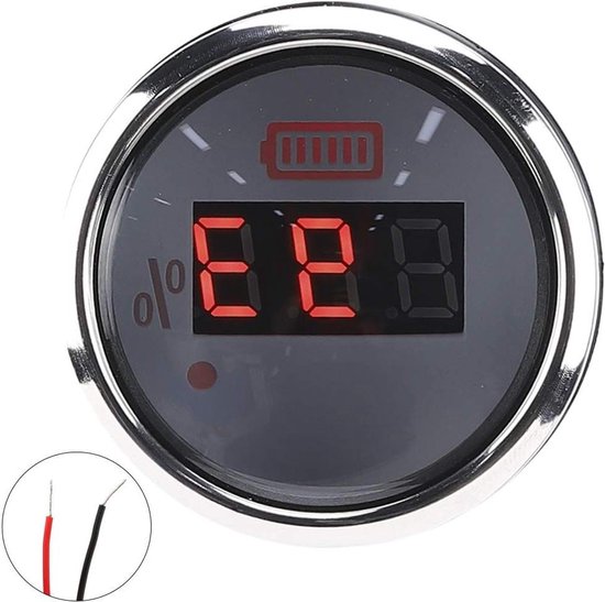 Accumeter 52 mm/2 inch digitale accu-meter Waterdichte anticondensmeter ...