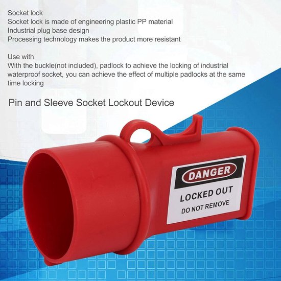 Socket Lockout Lock Portable Plug Lockout Padlock Set - Industrial Plug ...