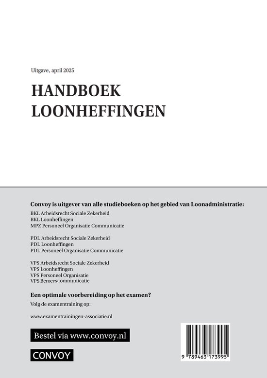Handboek Loonheffingen 2025 - Belastingdienst - naslagwerk examen PDL | bol