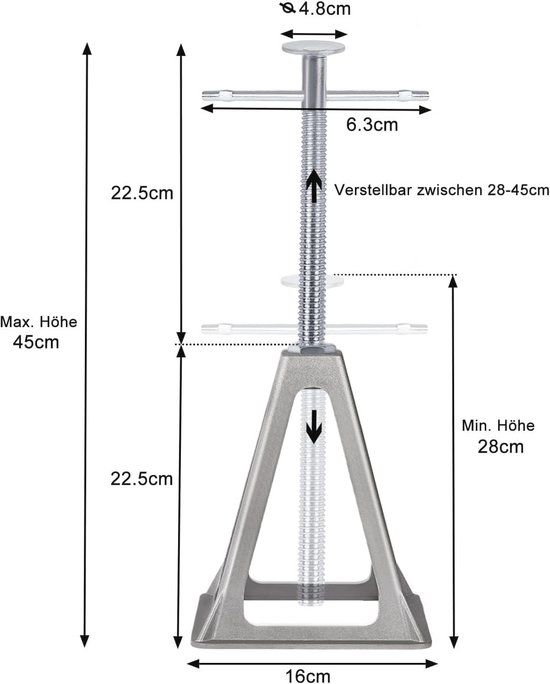 Aluminium Steunbok voor Caravans en Campers - Set van 2 - Draagkracht ...