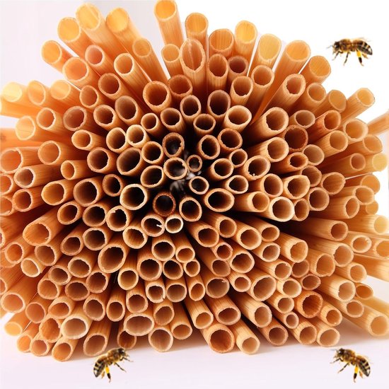 200 Pieces Nest Sleeves Bees Tubes Insect Hotel Nesting Aid Bee Hotel ...