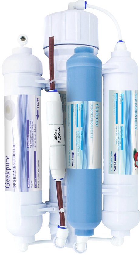 Système de filtration d'eau par osmose inverse portable en 4 étapes pour aquarium 100 GPD | bol
