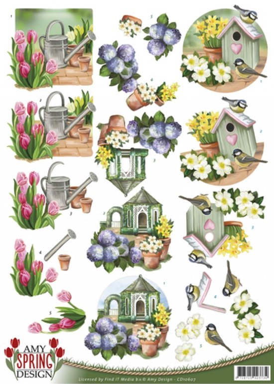 Garden - Spring 3D-Knipvel Amy Design 10 stuks | bol