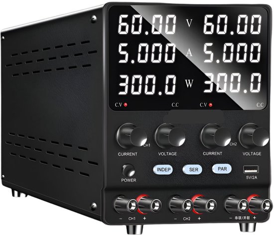 Labvoeding - Power Supply - Laboratorium Voeding - 60V 5A - 220V - Dual ...