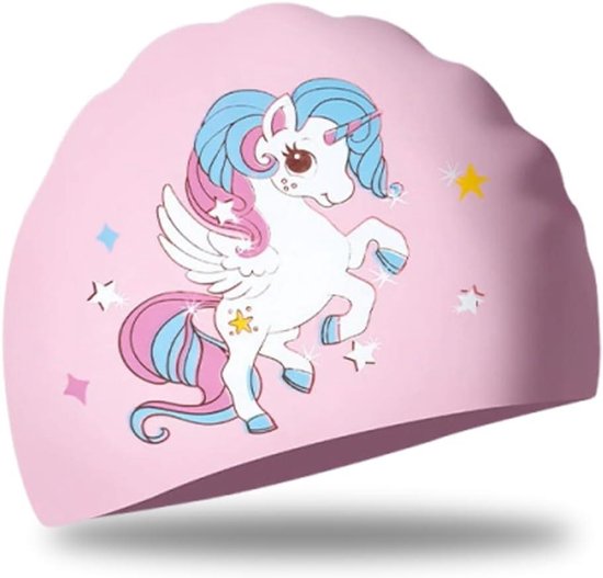 Swimming Cap for Kids Pool Hat Unicorn Design (Bronze, M) - 1 Piece | bol