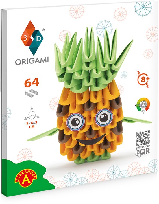 3D Model Origami Ananas- Papier | bol