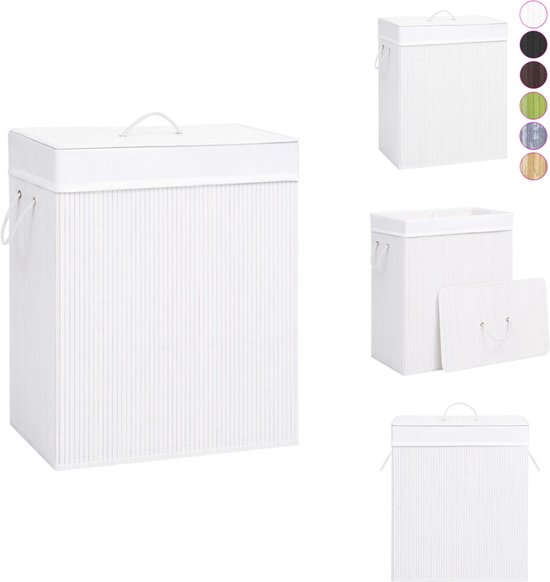 vidaXL Wasmand - Wasmanden - Mand - Manden - Wasmand met 2 vakken 100 L ...