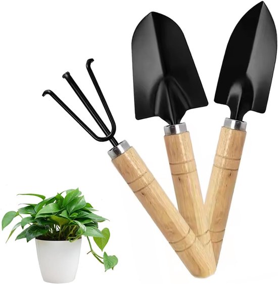 Mini-tuingereedschapsset - duurzaam voor kamerplanten - 3 stuks | bol