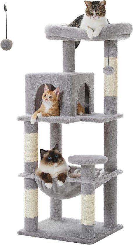 Metalen pluche hangmat kattentoren voor volwassen katten met 2-deurs ...