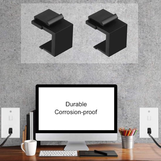 Keystone Shield voor CAT SAT LAN HDMI USB Module - 10 stuks - Zwart | bol