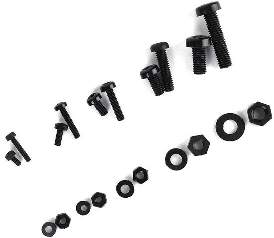 270 stuks nylon schroefmoerset voor M2-M5 zeskantmoeren en sluitringen - zwart . | bol