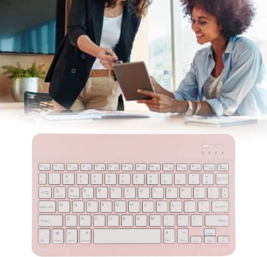 Draadloos Bluetooth-toetsenbord Universeel Compact Ergonomisch - Roze - Geschikt voor... | bol