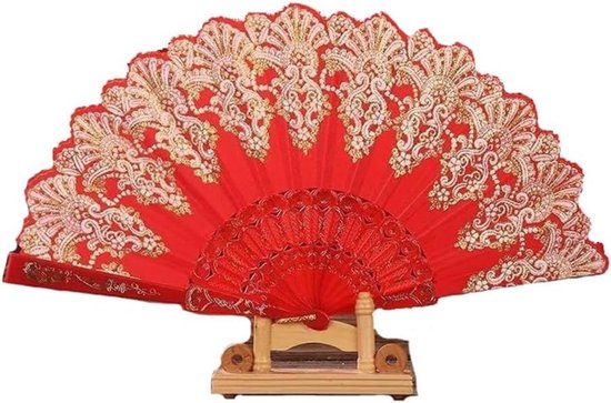Kant bruiloftswaaier vintage vouwwaaier stoffen waaier Chinese stijl ...