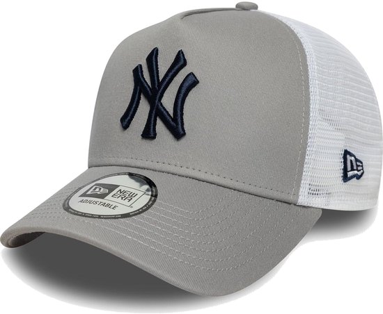 New Era - New York Yankees MLB Side Patch Grey 9FORTY A-Frame Trucker ...