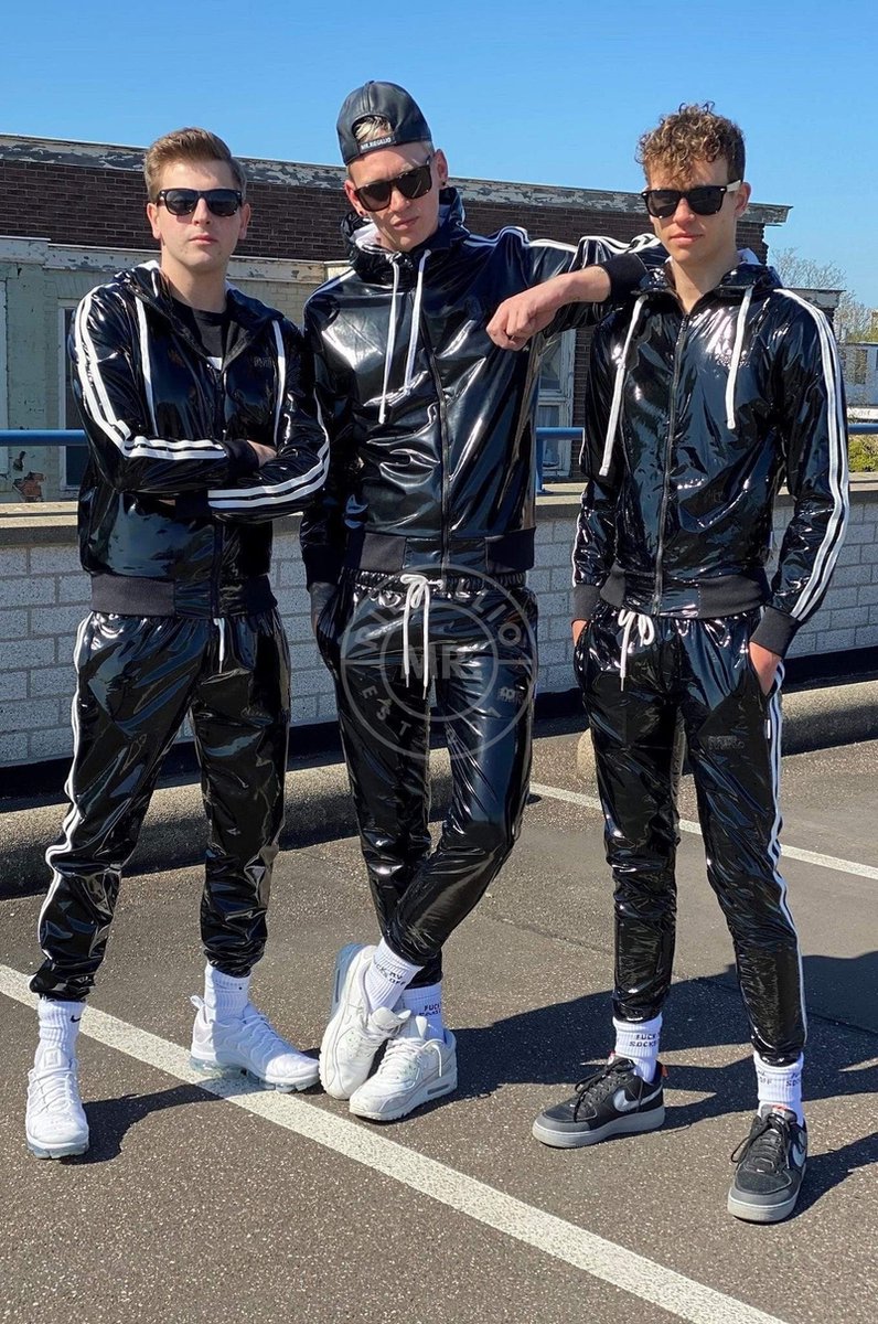 PVC Tracksuit Jasje met Witte Strepen | bol.com