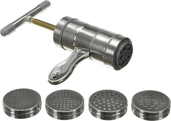 Handmatige pasta maker met 5 verschillende pasta vormen - Pastamachine ...