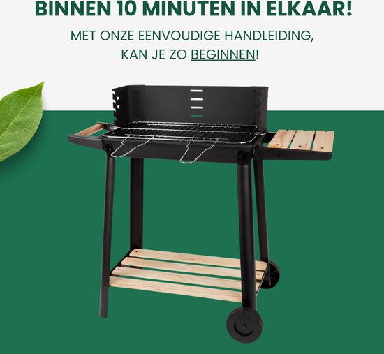 Barbecue van Rlek Online - BBQ - Zwarte Barbecue op Wieltjes - 4x ...