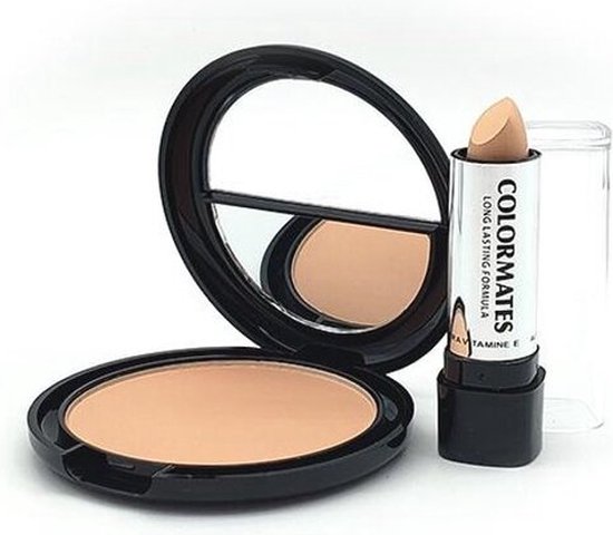 Colormates - Pressed Powder & Concealer - 7103 - Natural Beige - 14 g | bol