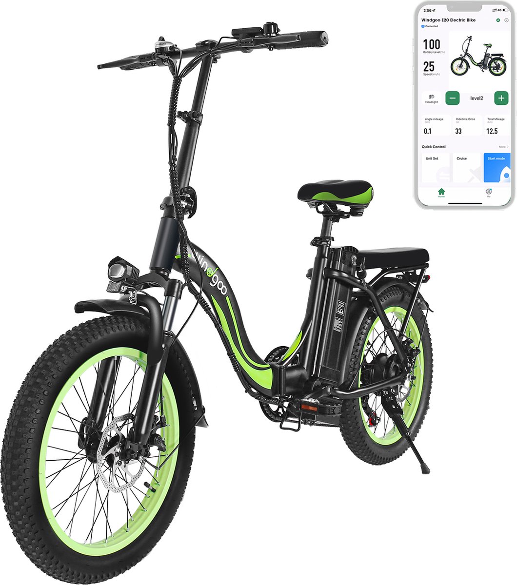 Windgoo E20 Urban - Elektrische Fiets - E-bike - 20 Inch - Fattire - 12 ...