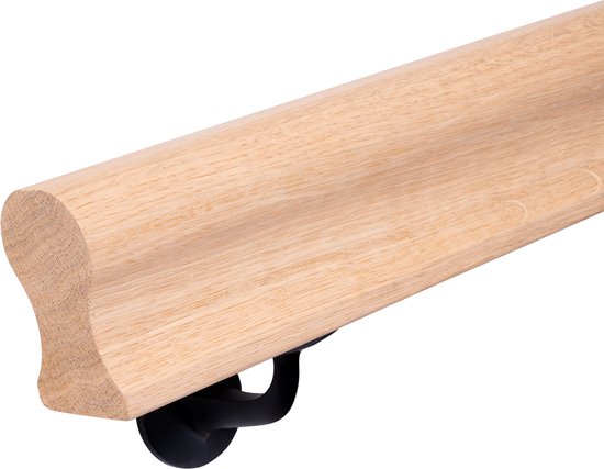 Trapleuning sleutelgat profiel 47 x 75 mm. Eiken. 150cm | bol