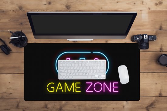 Gaming muismat - Muismat xxl - Neon - Gaming - Quotes - Game zone ...