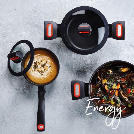 16-cm Frying Pan with Glass Lid, Milk Pan, Induction, Cast Aluminium ...