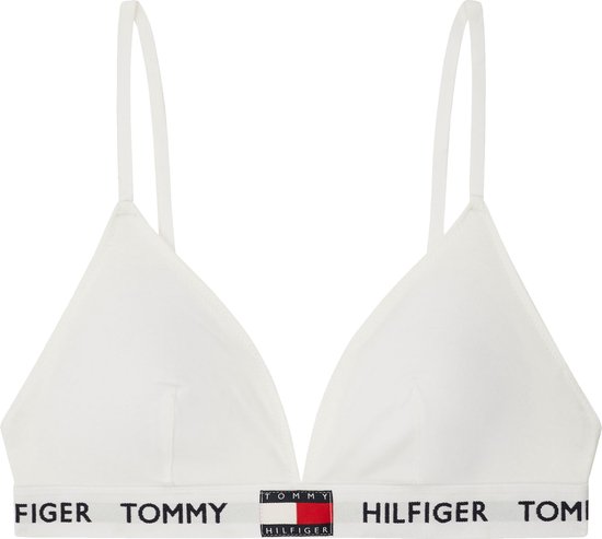 Tommy Hilfiger dames Tommy 85 triangel BH - katoen gevoerd - wit - Maat ...