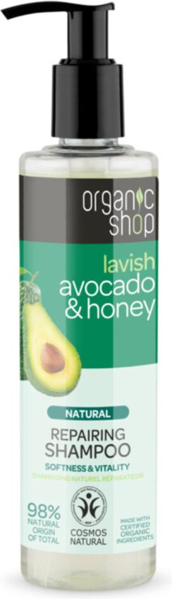 3x Organic Shop Shampoo Avocado & Honey 280 ml | bol