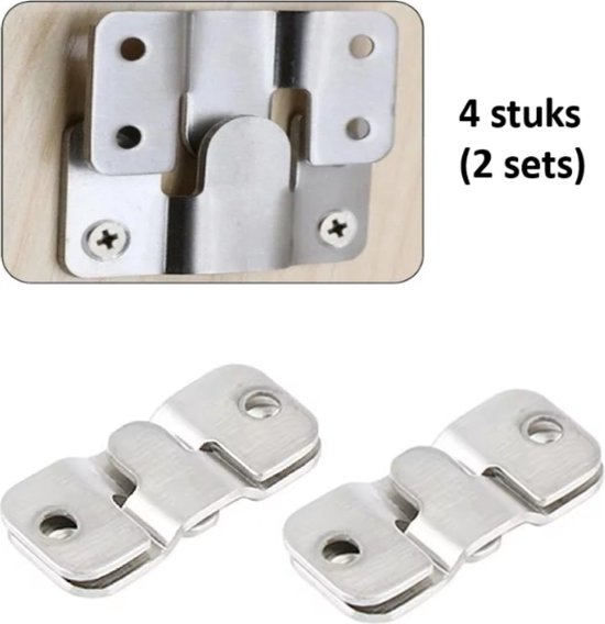 TLVX 2 sets Sterke Meubel Klem Connectors Zilver 54mm x 30mm ...