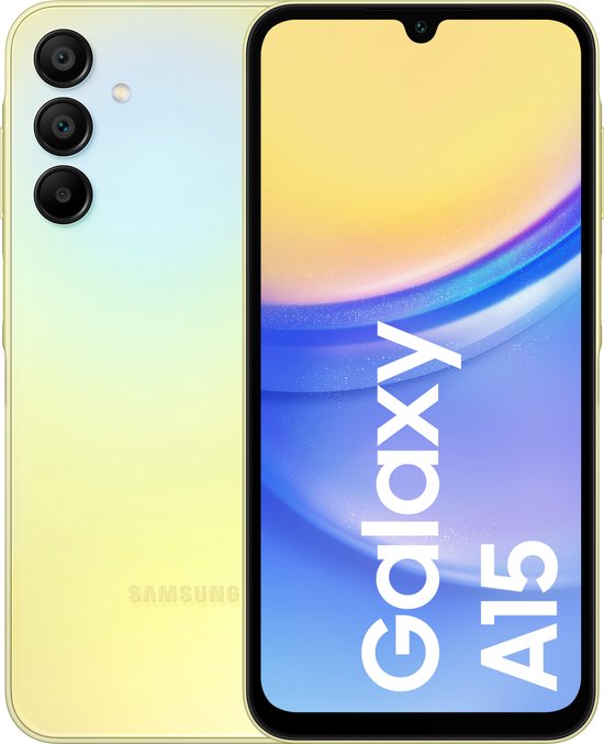 Samsung Galaxy A15 4G - 128GB opslag - Geel - 50MP camera | bol