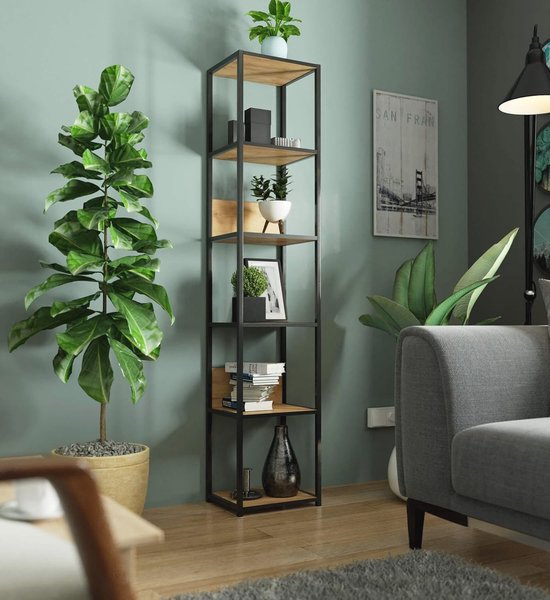Ruimtebesparend metalen rek met 6 planken | Multifunctionele kast ...