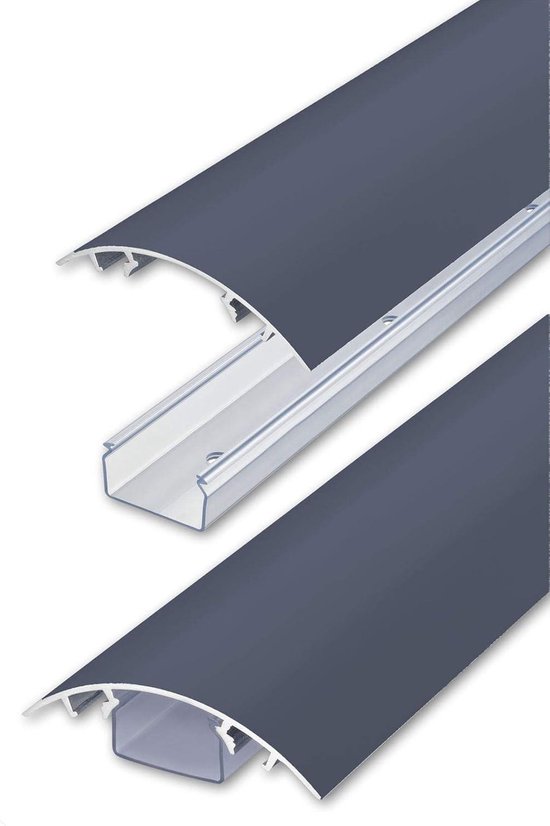 Aluminium kabelgoot in antraciet zijdemat RAL7016 - 40cm lengte ...