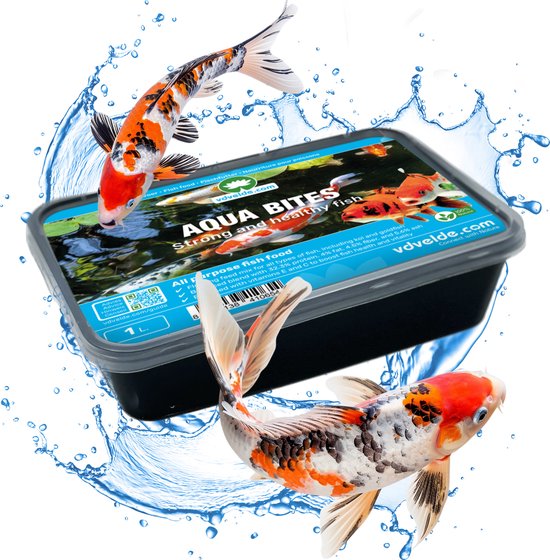 vdvelde.com - Visvoer Korrels - 1 Liter Visvoer Vijvervissen - Visvoer ...