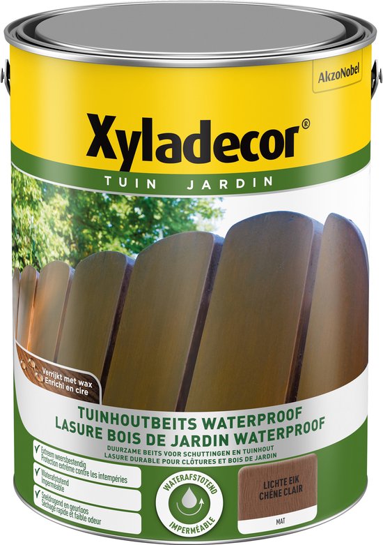 Xyladecor Tuinhoutbeits Waterproof - Lichte eik - 5 L | bol