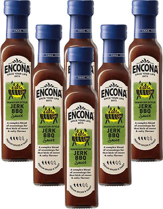 Encona - Jamaican Style Jerk BBQ Sauce - 6x 142ml | bol