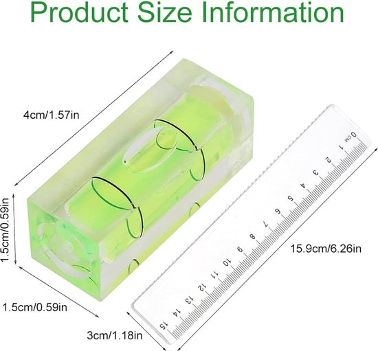 Mini Waterpas Set van 6 - Hoge Precisie Vierkante Waterpas voor ...