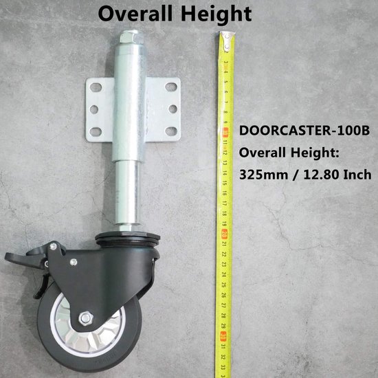 Heavy Duty Spring Load Gate Caster with Brake - Metal Housing, Ball ...