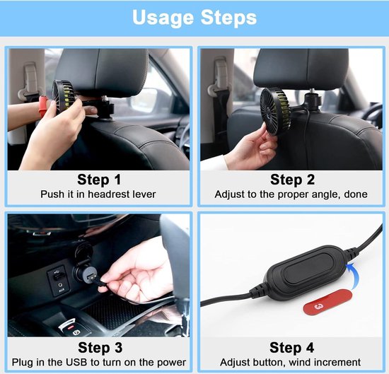 Draagbare Verstelbare 12 Volt Voertuig Ventilator Elektrische Auto ...