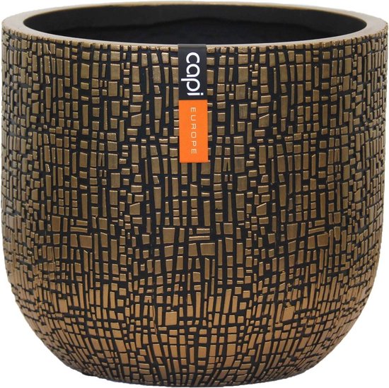 Capi Europe - Bloempot bol Skin - 14x13 - Goud - Opening Ø11.9 ...