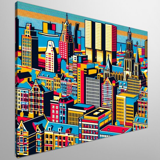 Pop art rotterdam schilderij | Rotterdam's Urban Pop: A Vibrant Fusion ...
