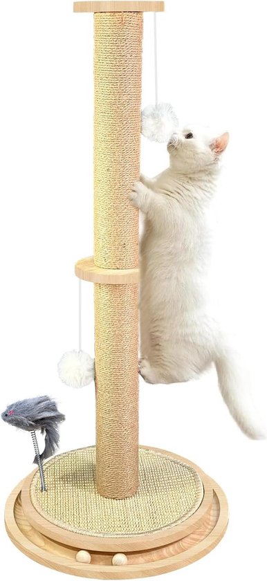 Krabpaal sisal krabpalen - interactief speelgoed voor katten en kittens ...