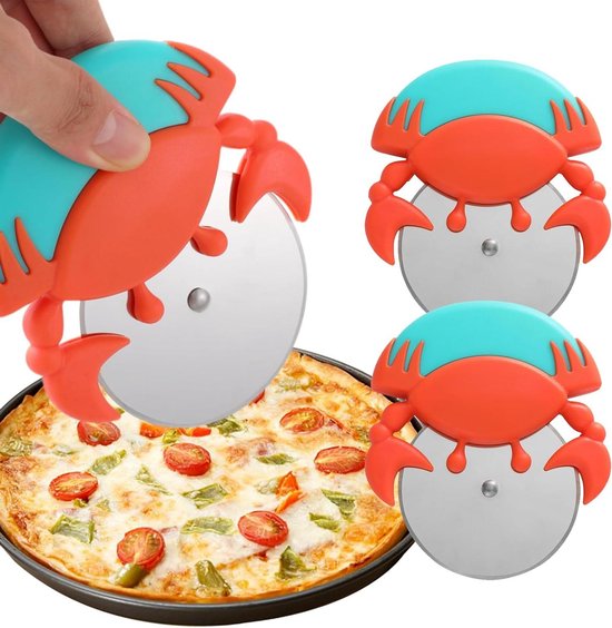 Grappige Krab Pizzasnijder - Set van 2 Roestvrijstalen Pizzacutters ...