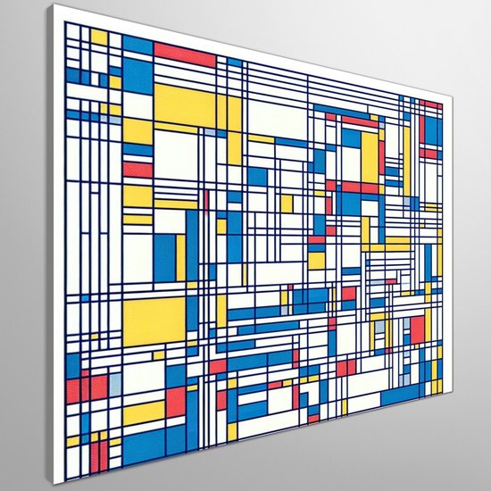 Line art mondriaan schilderij | Mondrian's Lines: A Modern ...