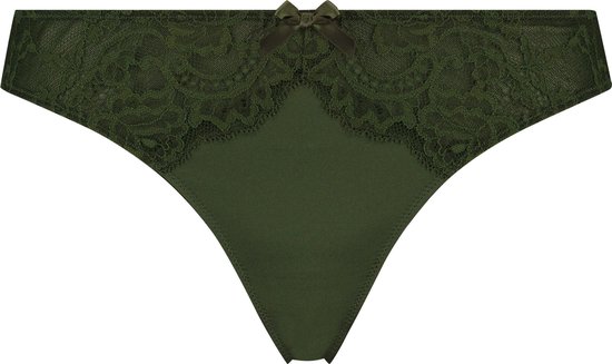 Hunkemöller Dames Lingerie String Teddy - Groen - maat 2XL | bol