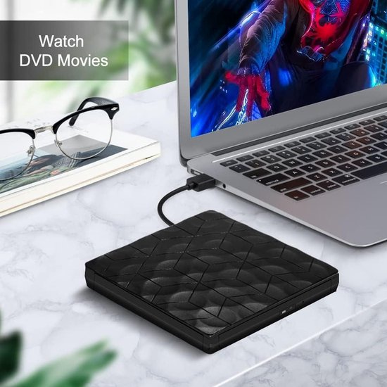 Externe cd-dvd-drive USB 3.0 USB-C draagbare dvd-cd-lezer en brander ...