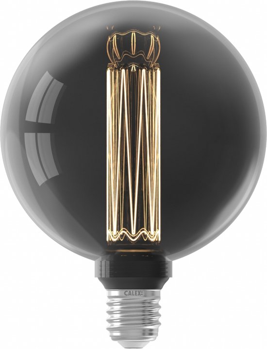 Calex Crown Series LED Lamp - E27 - G125 Lichtbron Titanium - 3.5W - Dimbaar | bol